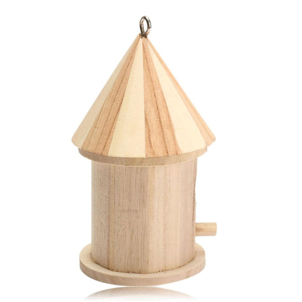 Handcrafted Wooden Bird House for Outdoor Wall Mount Creative Nesting ...