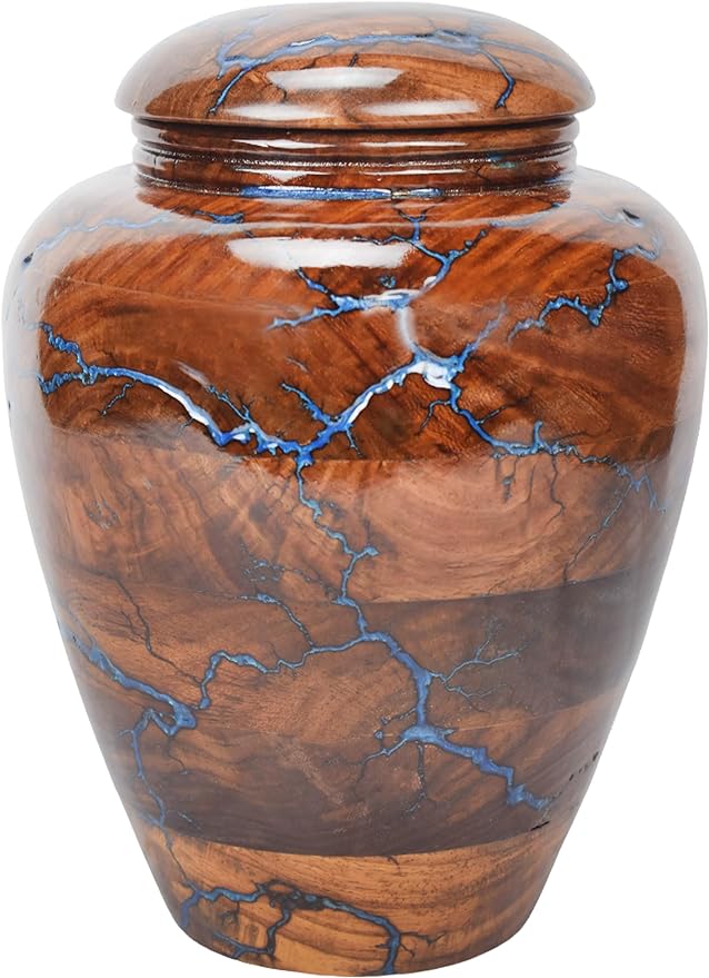 Home Dress Wooden Cremation Urn Box for Ashes | Large Memorial Burial ...