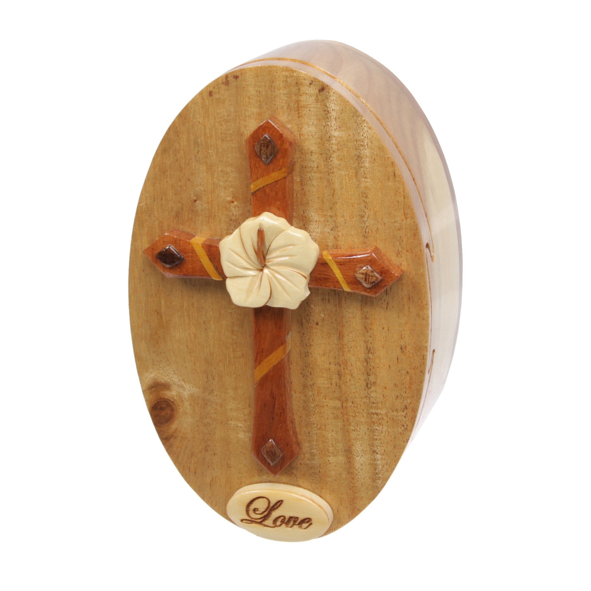 Handcrafted Wooden Cross Puzzle Secret Box – Love Engraved Keepsake ...