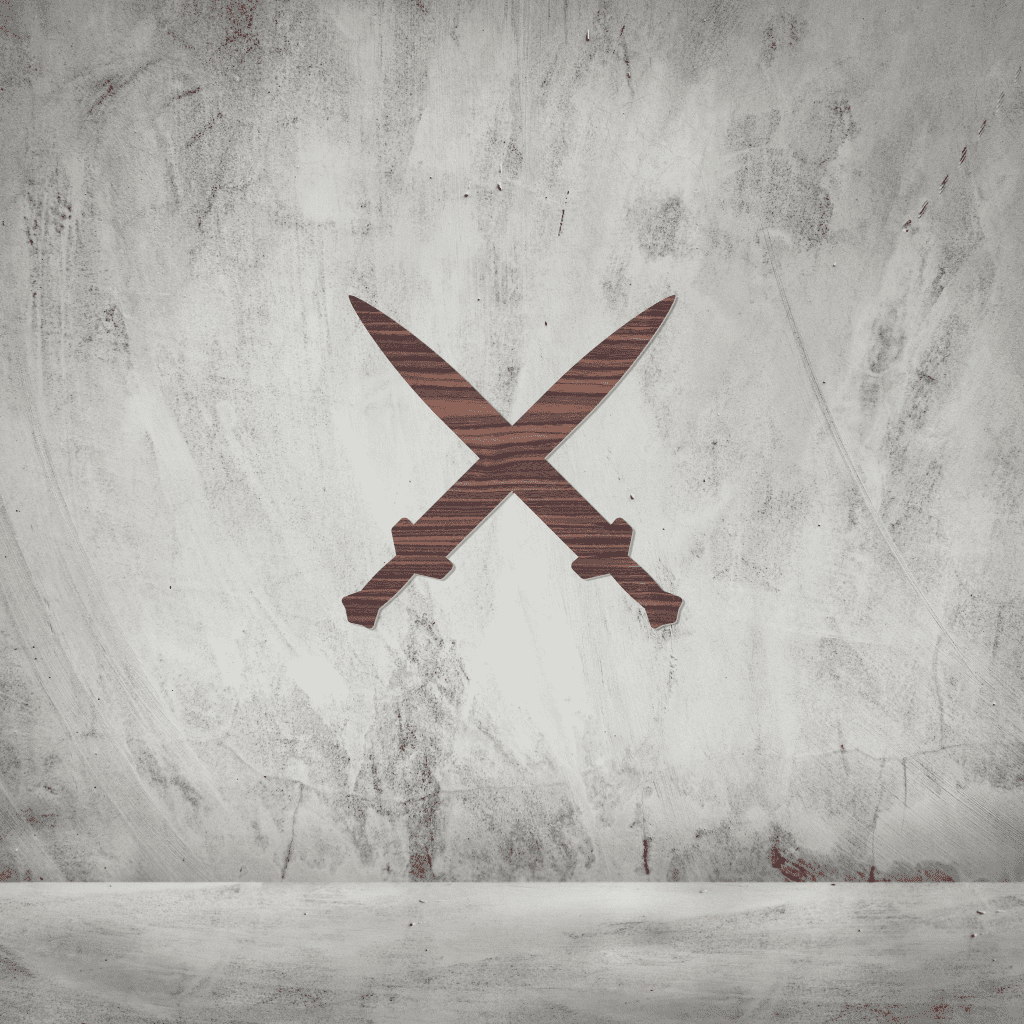 Handcrafted Wooden Crossed Swords Wall Art – Bold Warrior-Inspired ...