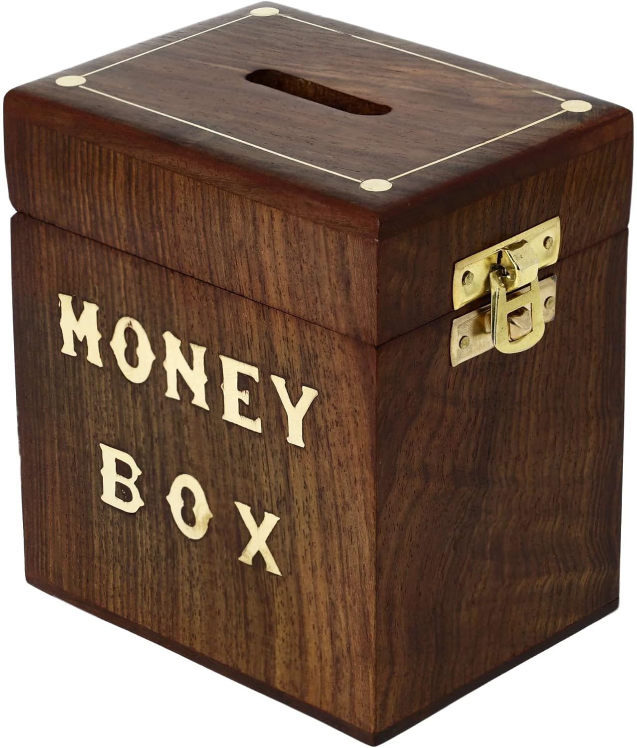 Handcrafted Wooden Money Bank Box Piggy Bank | Children & Adults Gifts ...