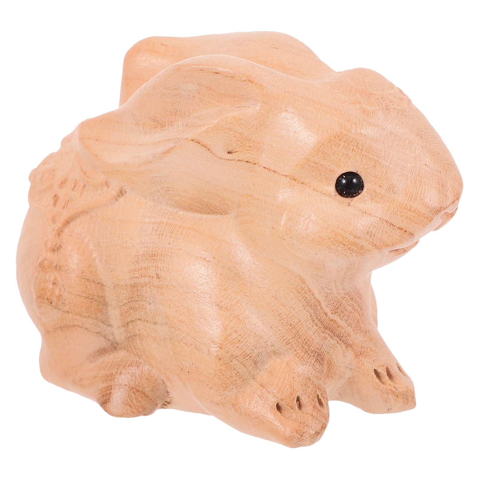 Handcrafted Wooden Rabbit Sculpture Festival Bunny Figurine For Home ...