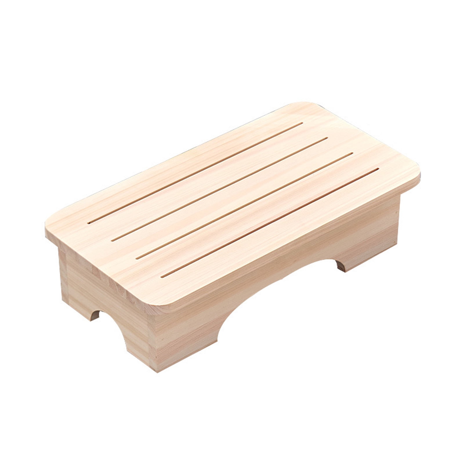Handcrafted Wooden Stool Ergonomic Step Stool Footrest, Compact ...