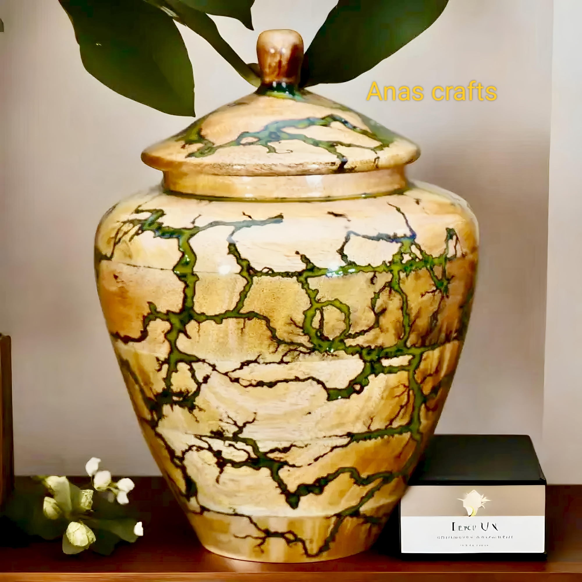 Personalized Ash Urn Personalized Wooden Cremation Urn With Epoxy Resin ...