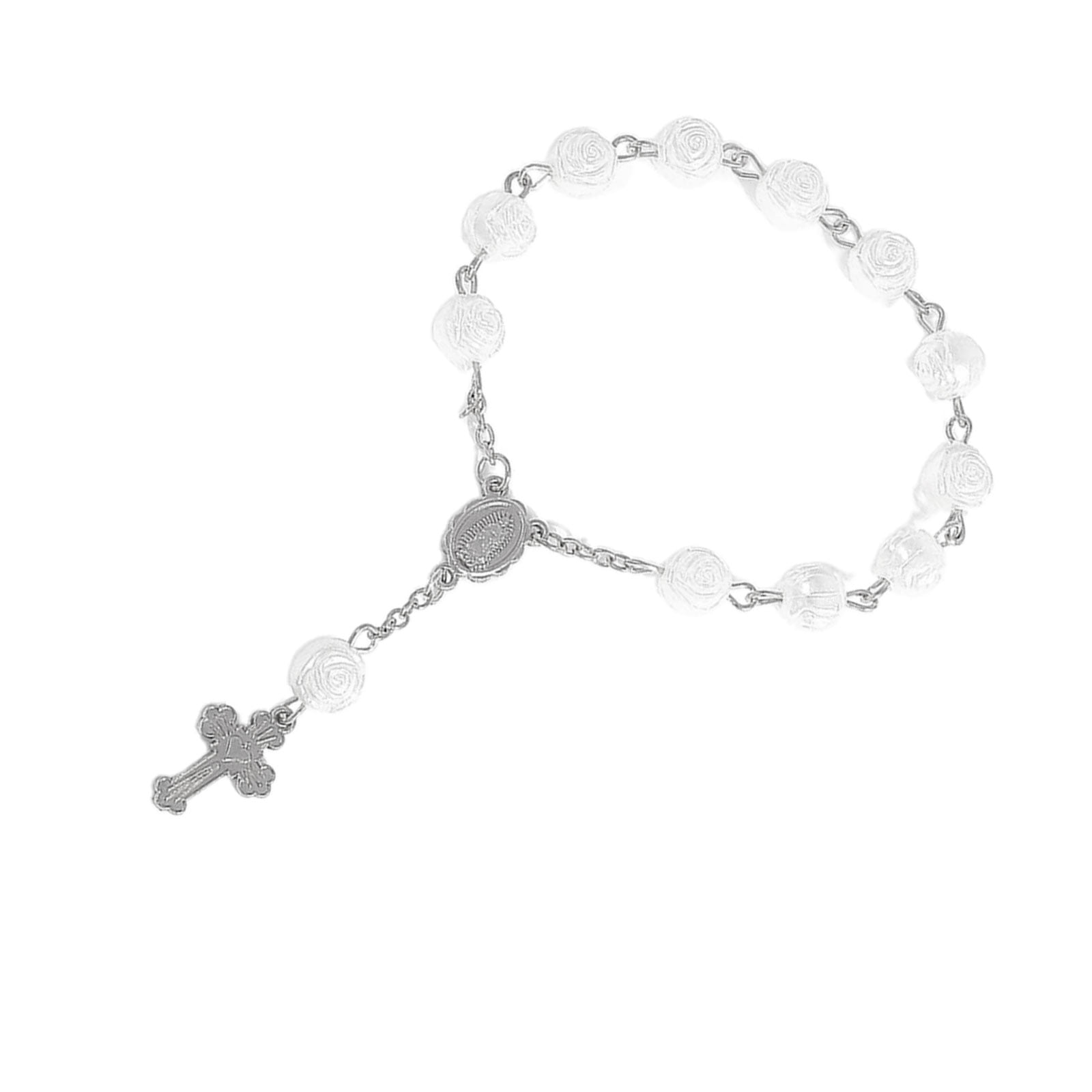 Handcrafted Wrist Jewelry Adjustable Rosary Beads Wristband Religious ...