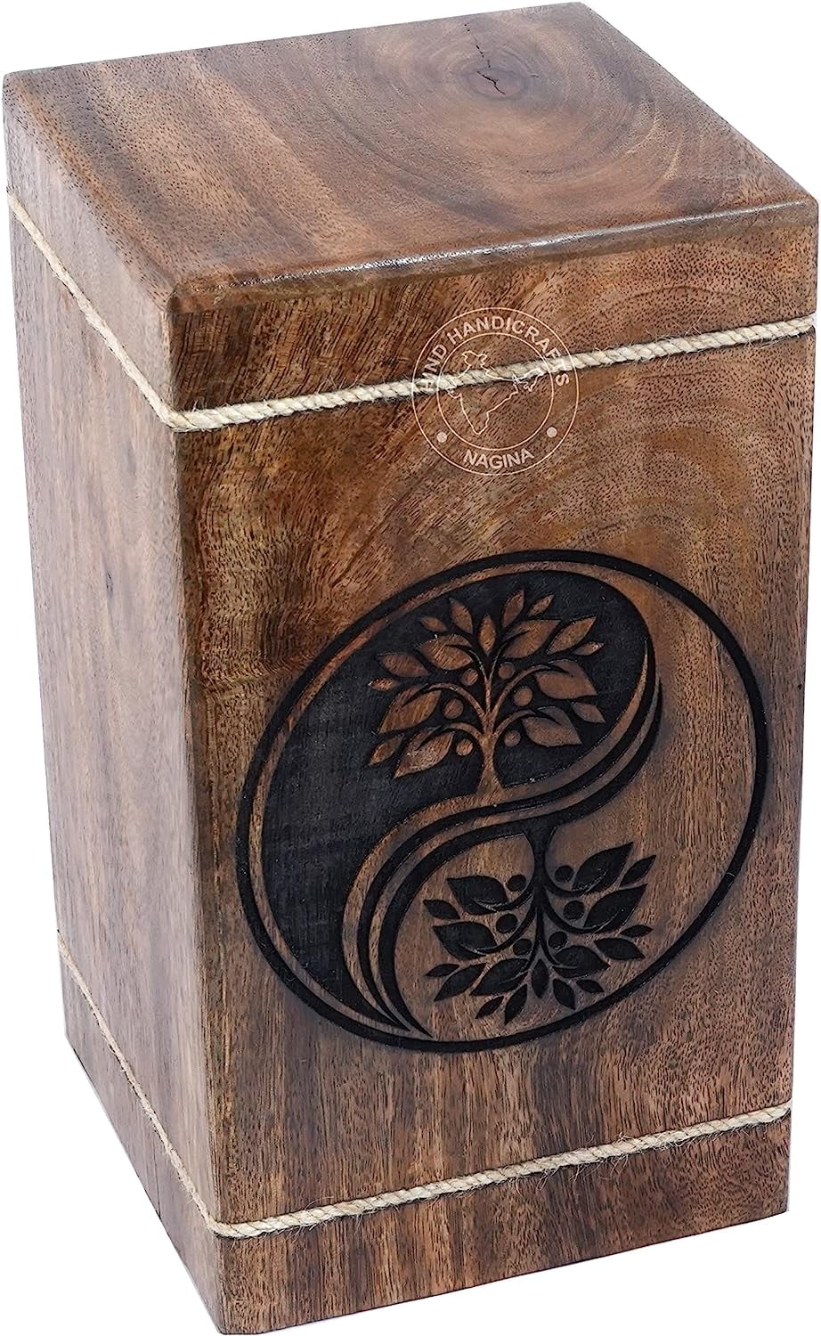 Handcrafted Ying Yang Tree of Life Wooden Urns for Human Ashes Adult ...
