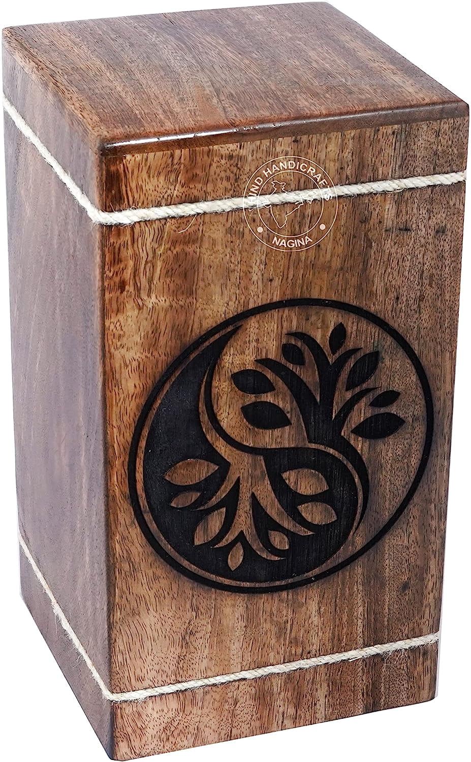 Handcrafted Ying Yang Tree of Life Wooden Urns for Human Ashes Adult ...