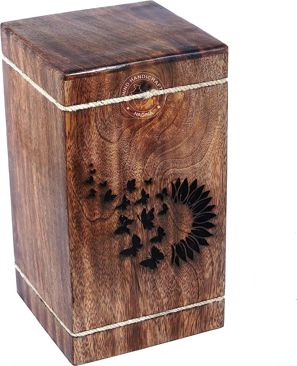 Handcrafted Ying Yang Wooden Urns for Human Ashes Adult Large ...