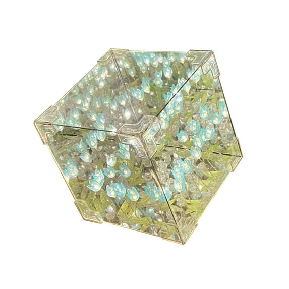 Handcrafts Tulips Night Light Florals DIY Cube Lamp for Home Aesthetic ...