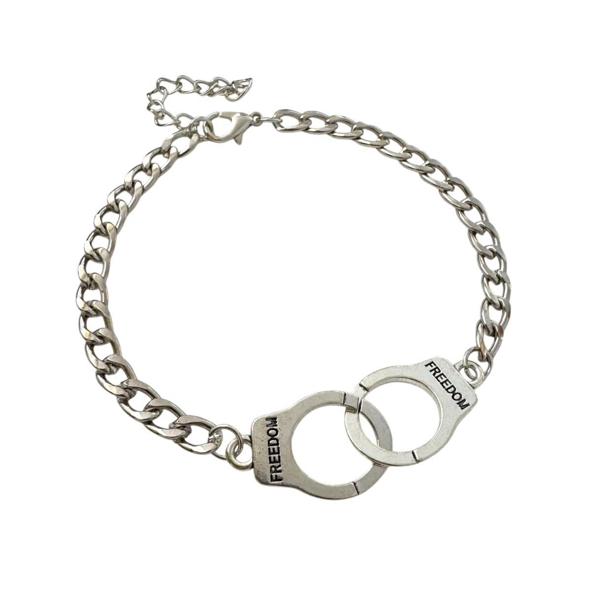 Handcuff Link Chain Bracelet for Men Women,Streetwear Hip Hop Unisex ...