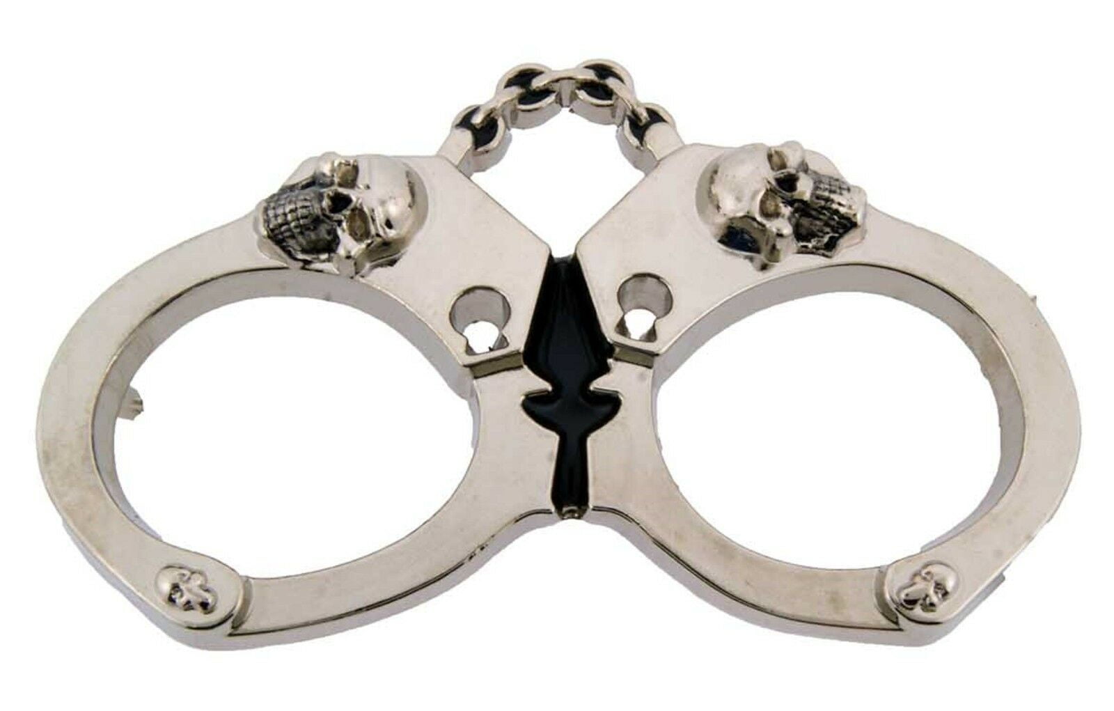 Handcuffs Belt Buckle Rock Rebel Skull Silver Metal Halloween Costume ...