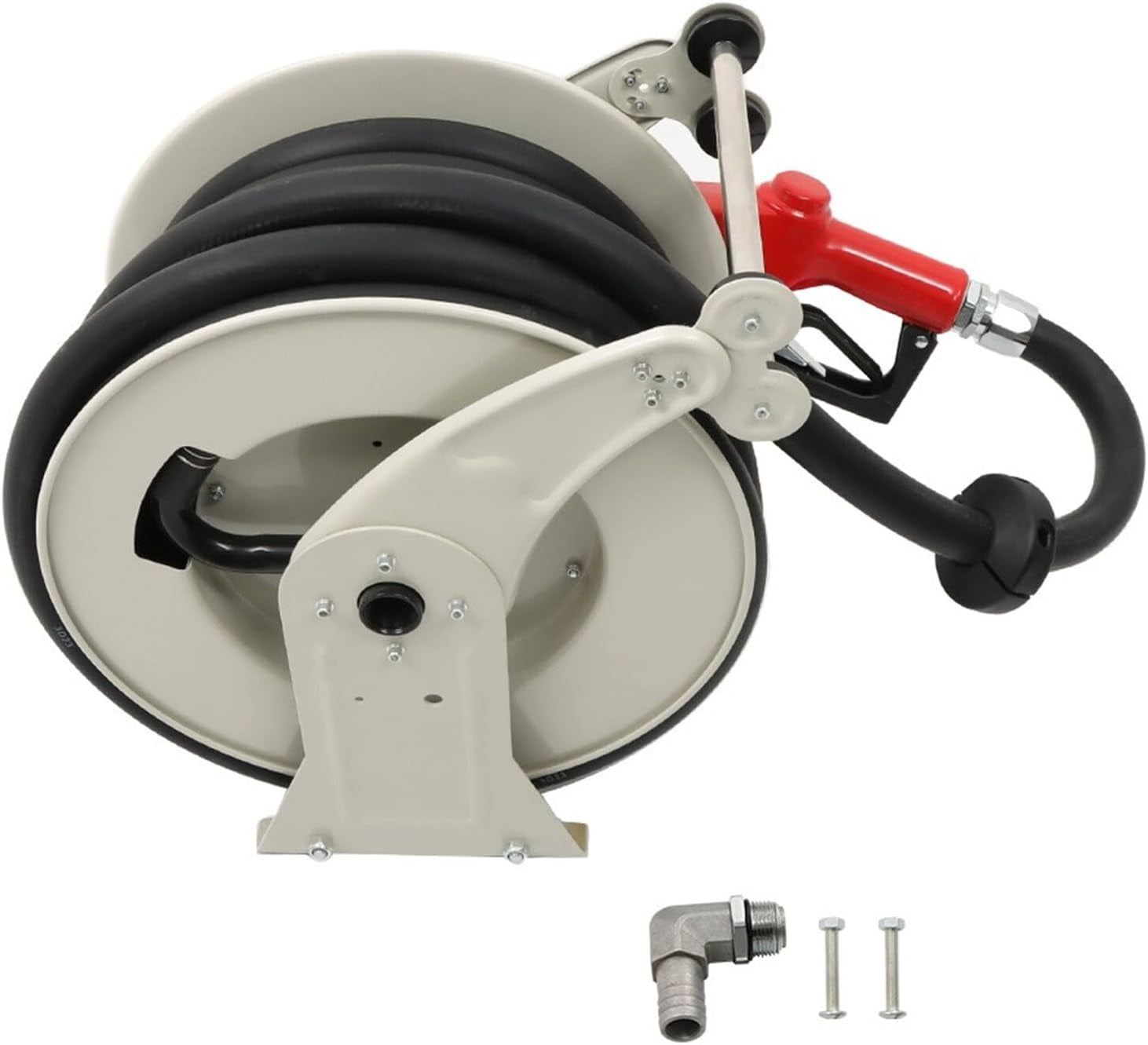 Handdo 1 Inch x 50 Ft Diesel Fuel Hose Reel with Fuel Nozzle Heavy Duty ...