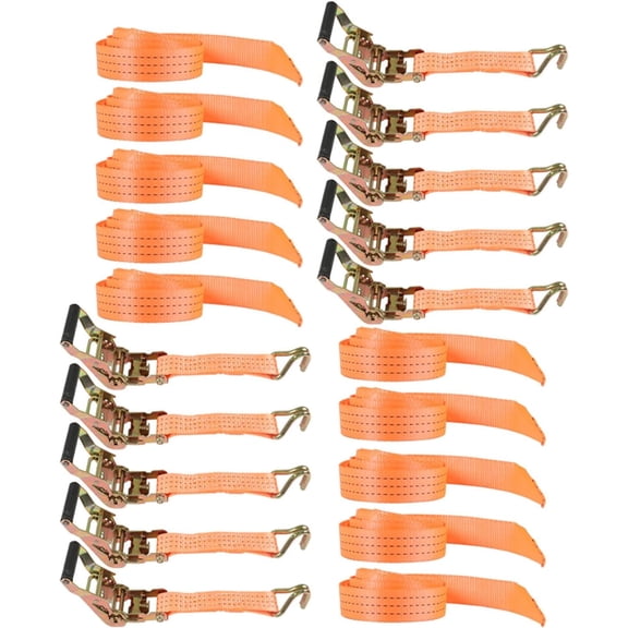 Handdo 20 Pack 1.5" x 15' Ratchet Straps J Hooks Heavy Duty Cargo Tie ...