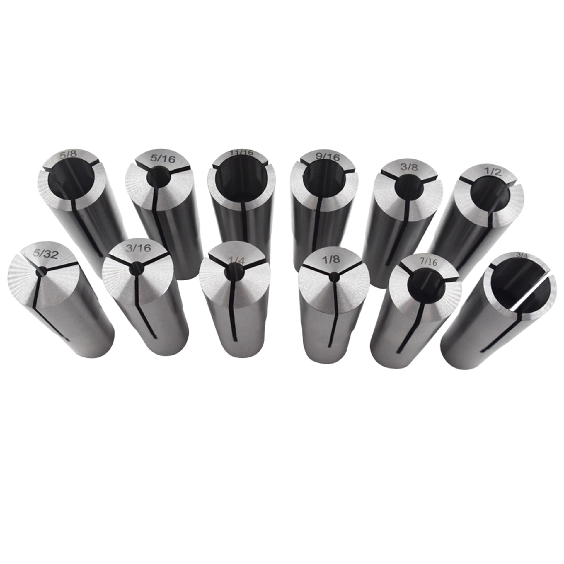 Handdo 3MT Morse Taper Collet 12 Pcs Set 1/8" - 3/4" With 3/16 1/4 3/8 ...