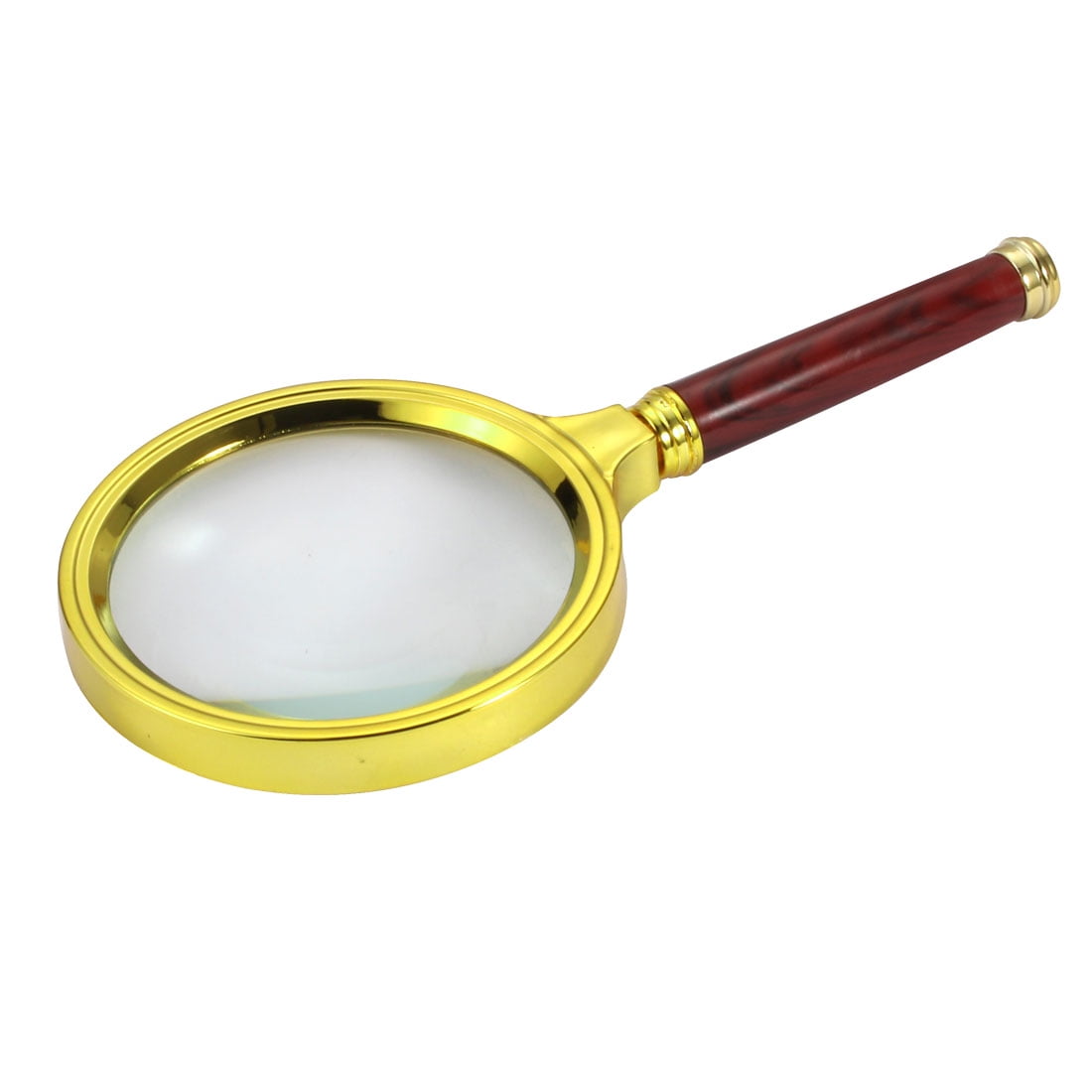 Handheld 10X Lens Magnifying Glass Reading Illuminated Magnifier Gold ...
