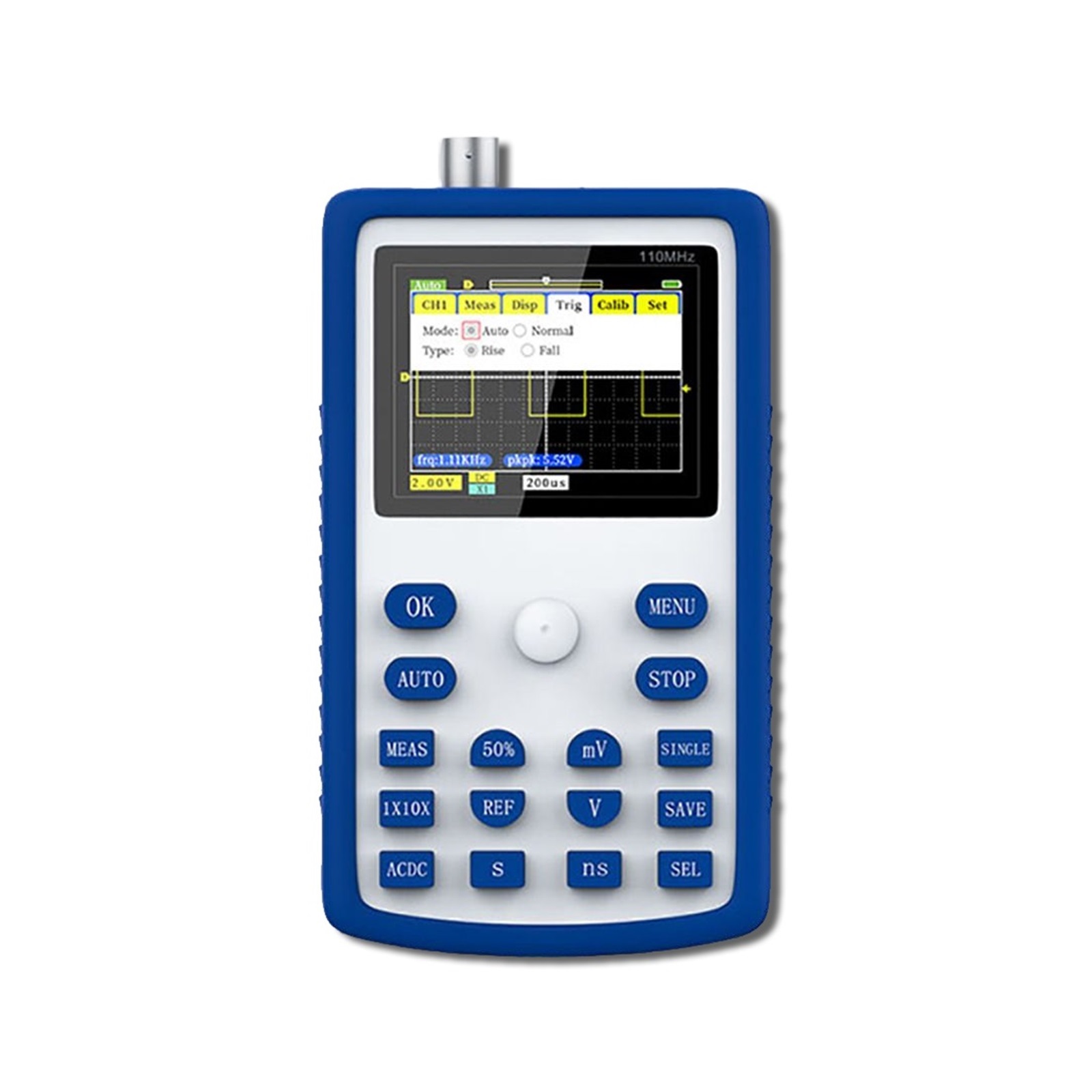 Handheld 2 Trigger Modes Oscilloscope 500Msa S Sampling Ratio 110Mhz ...