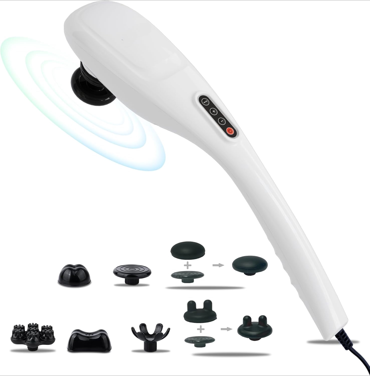 Handheld Back Massager | Deep Tissue Percussion Relief for Back, Neck ...