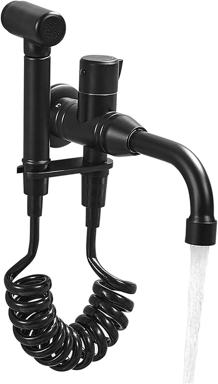 Handheld Bidet Sprayer for Toilet, Black Bathroom Cloth Diaper Sprayer ...