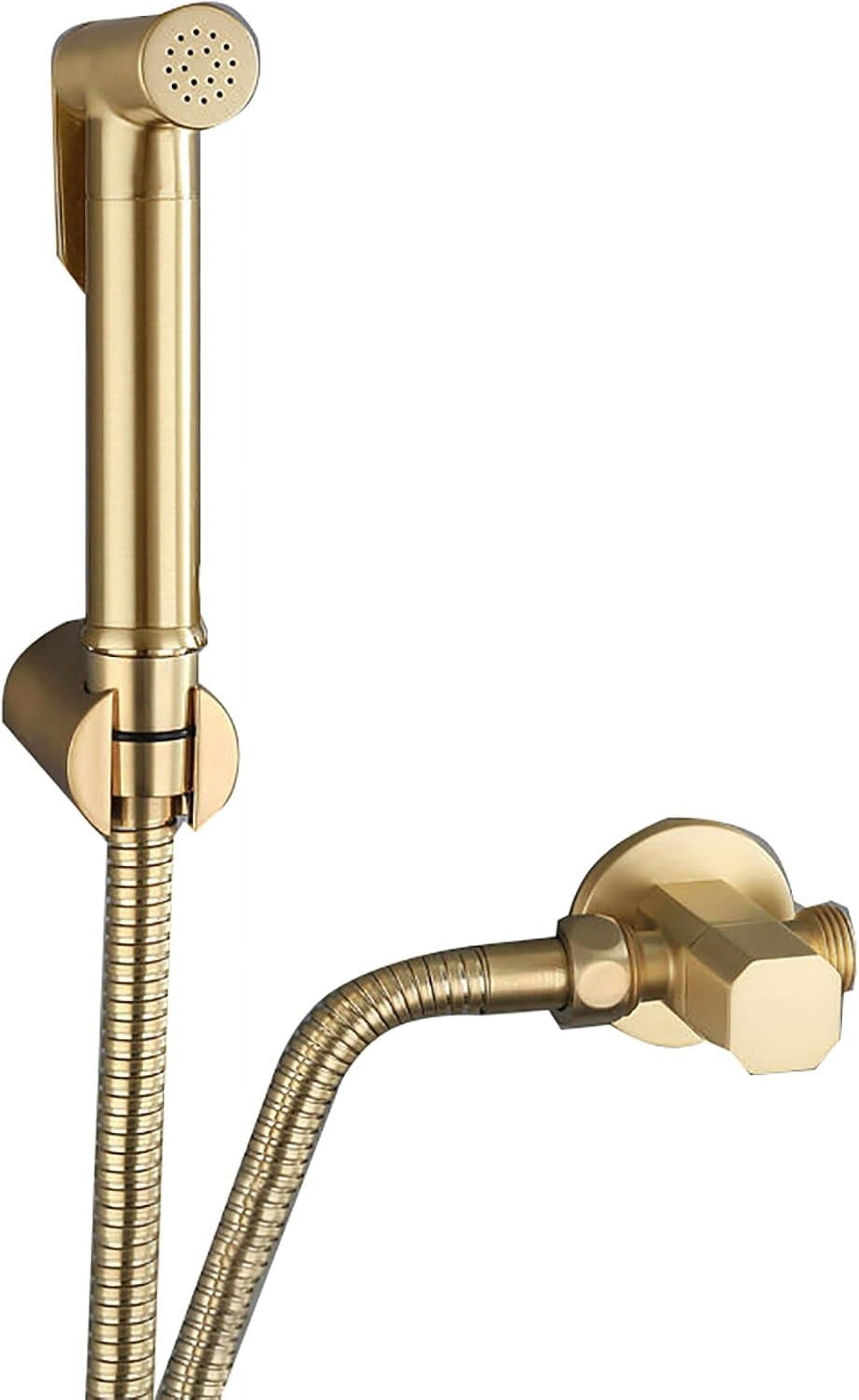 Handheld Bidet Sprayer for Toilet, Brushed Gold Brass Bathroom Cloth ...