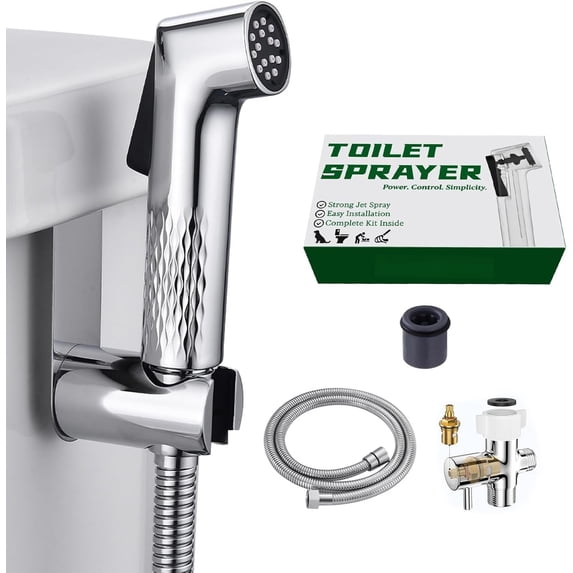 Handheld Bidet Sprayer for Toilet with -Inch Stainless Hose, Anti-Clog ...