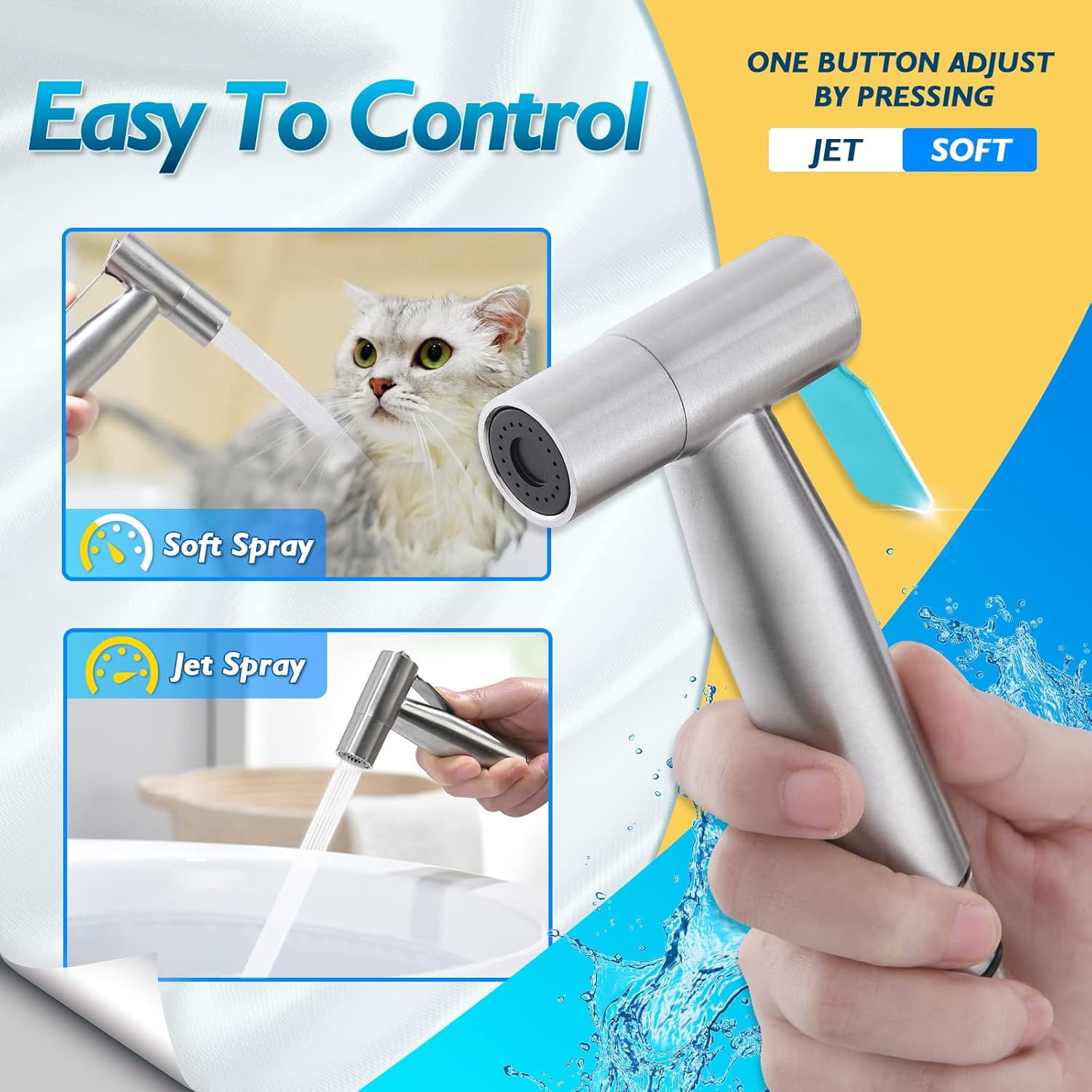 Handheld Bidet Sprayer for Toilet, Jet Sprayer for Toilet Muslim Shower ...