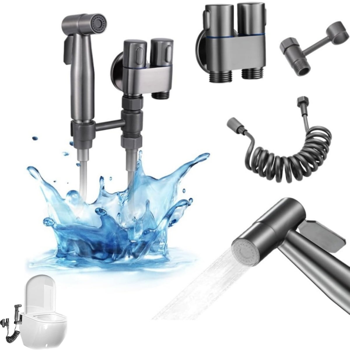 Handheld Bidet Sprayer for Toilet,Stainless Steel Bidet Sprayer with ...