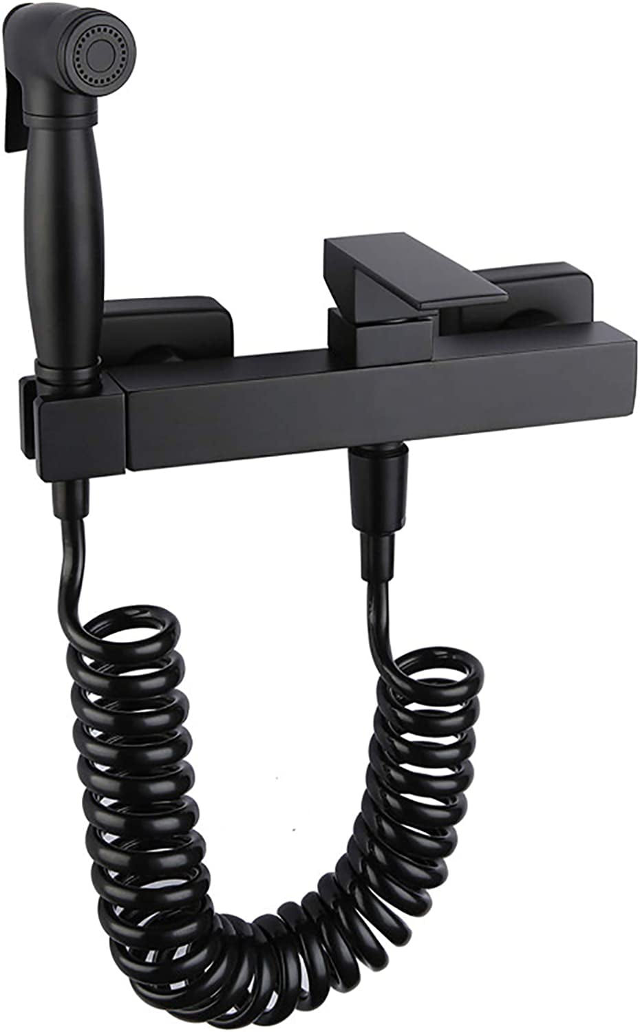 Handheld Bidet Sprayer for Toilet, Wall Mounted Black Toilet Bidet ...