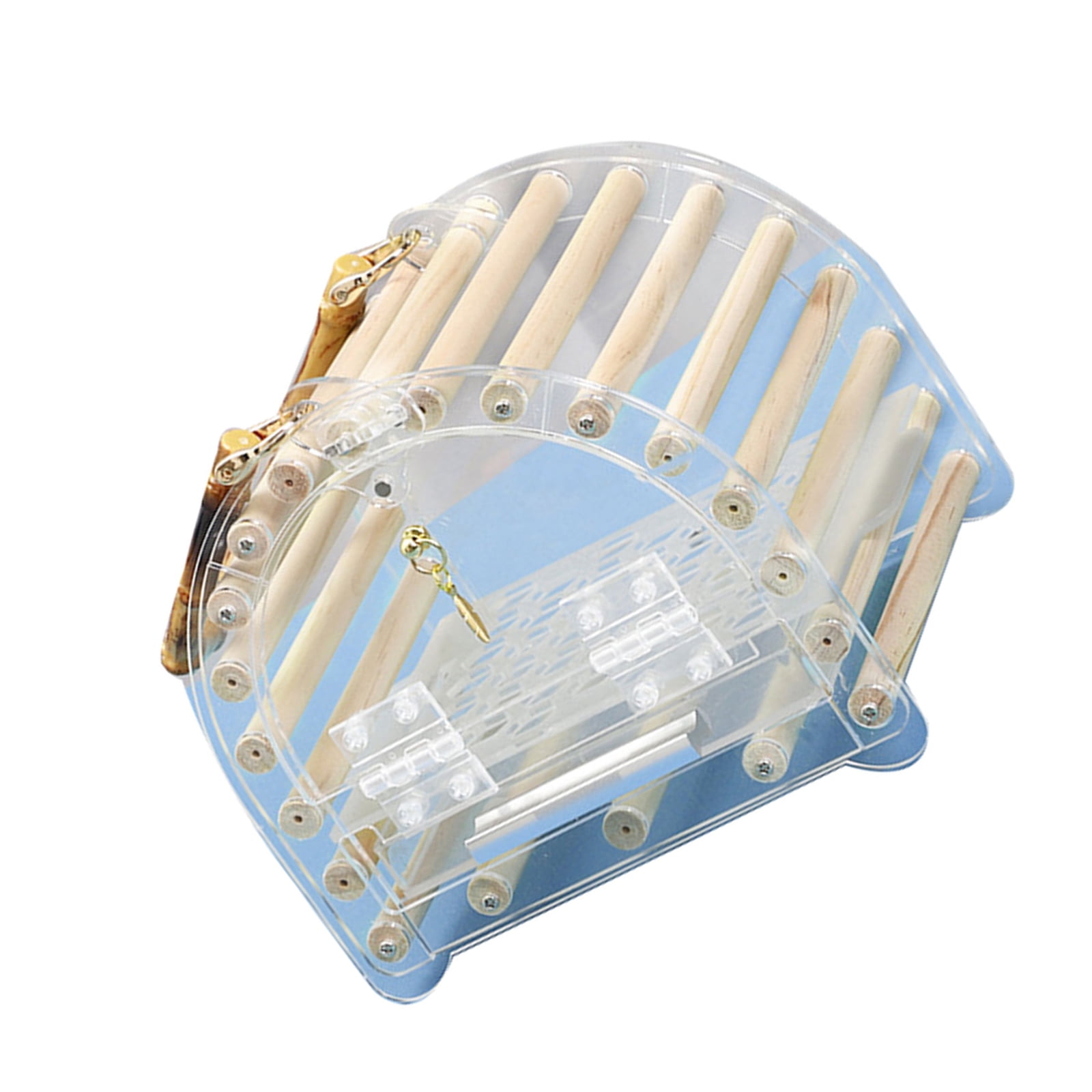 Handheld Birds Travel Cage for Small Parrots Transparent Acrylic Carry ...