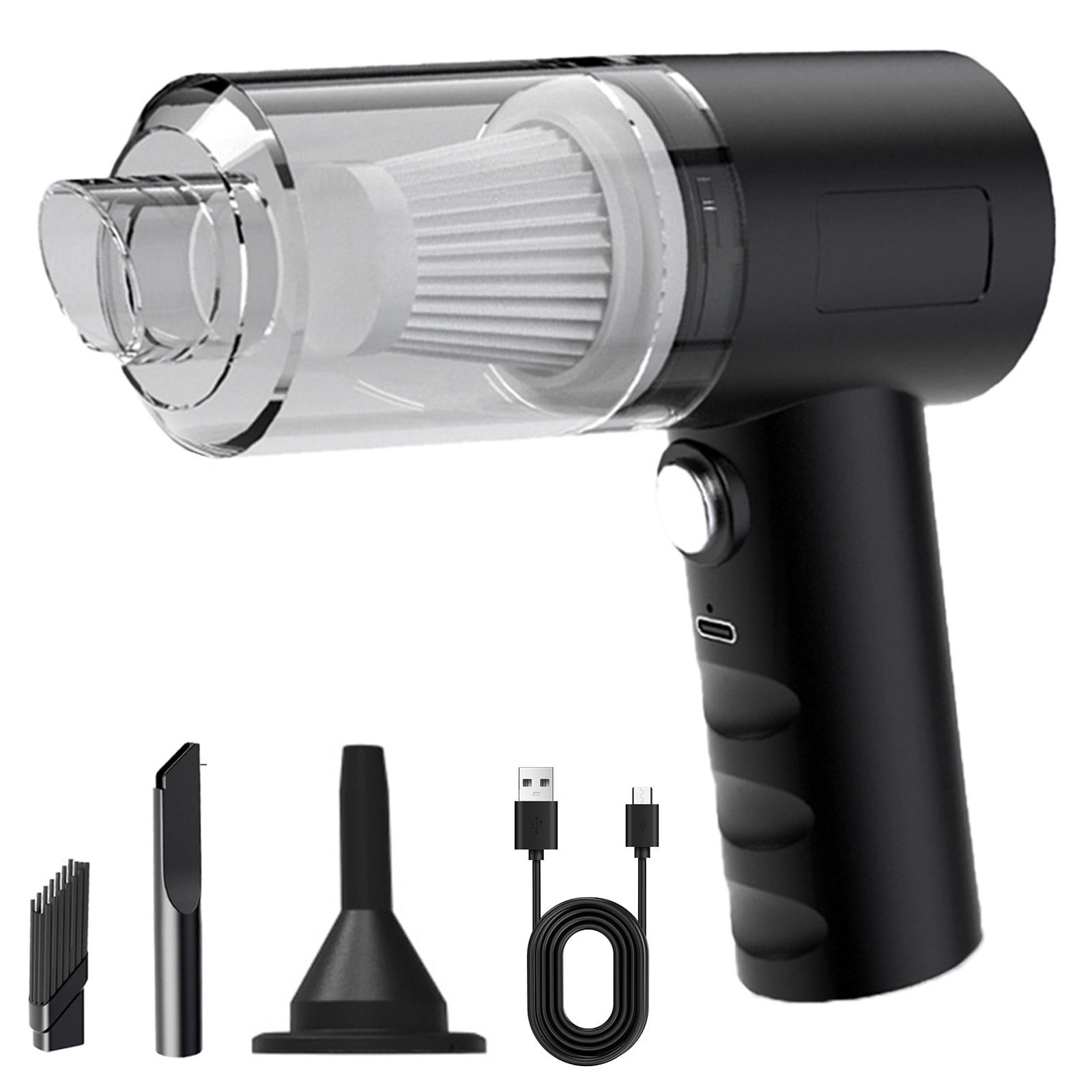 Handheld Car Vacuum Cleaner 120W - Mini Dust Buster with USB Port for ...