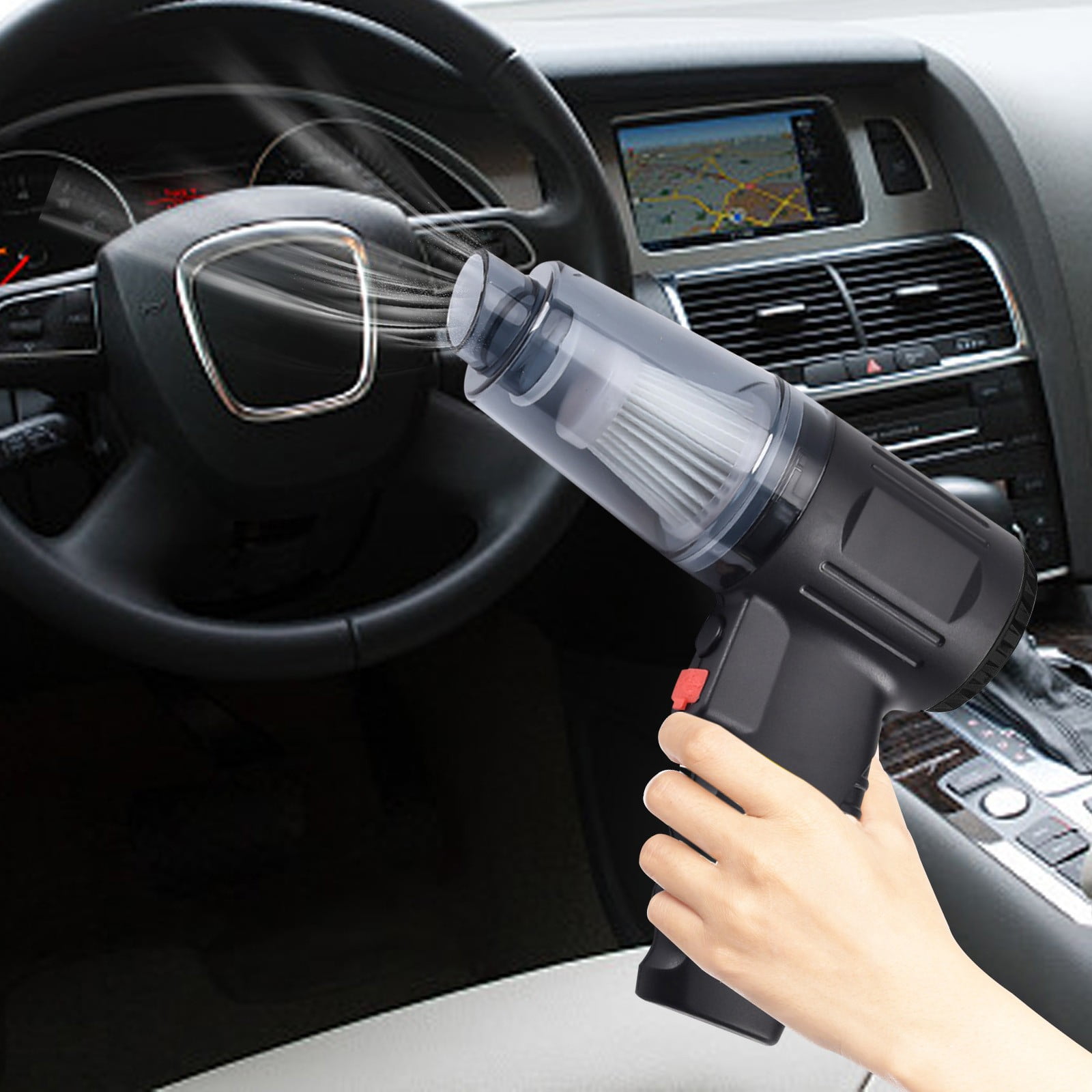 Handheld Car Vacuum Cleaner, 120W Powerful Suction Small Car Vacuum ...