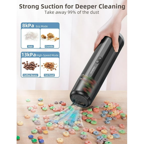 Handheld Car Vacuum Cleaner, 14,000Pa Cordless Vacuum Cordless ...