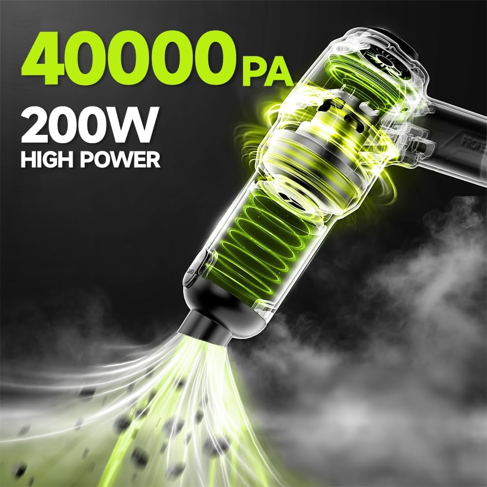 Handheld Car Vacuum Cleaner with 40000PA Powerful Suction, 4-in-1 ...