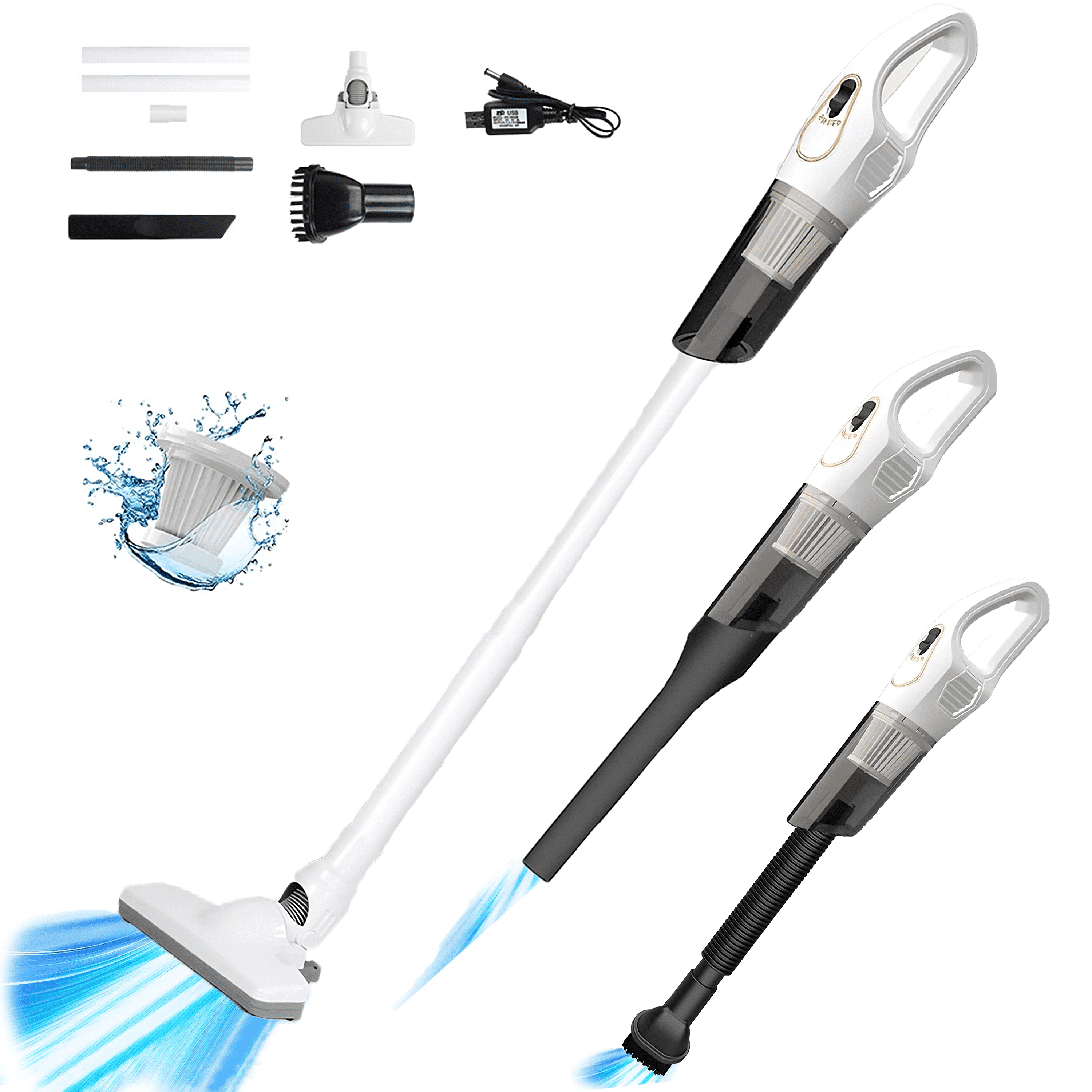 Handheld Compact Car Vacuum Cleaner, 12000PA, Wet/Dry, 3 in 1 ...