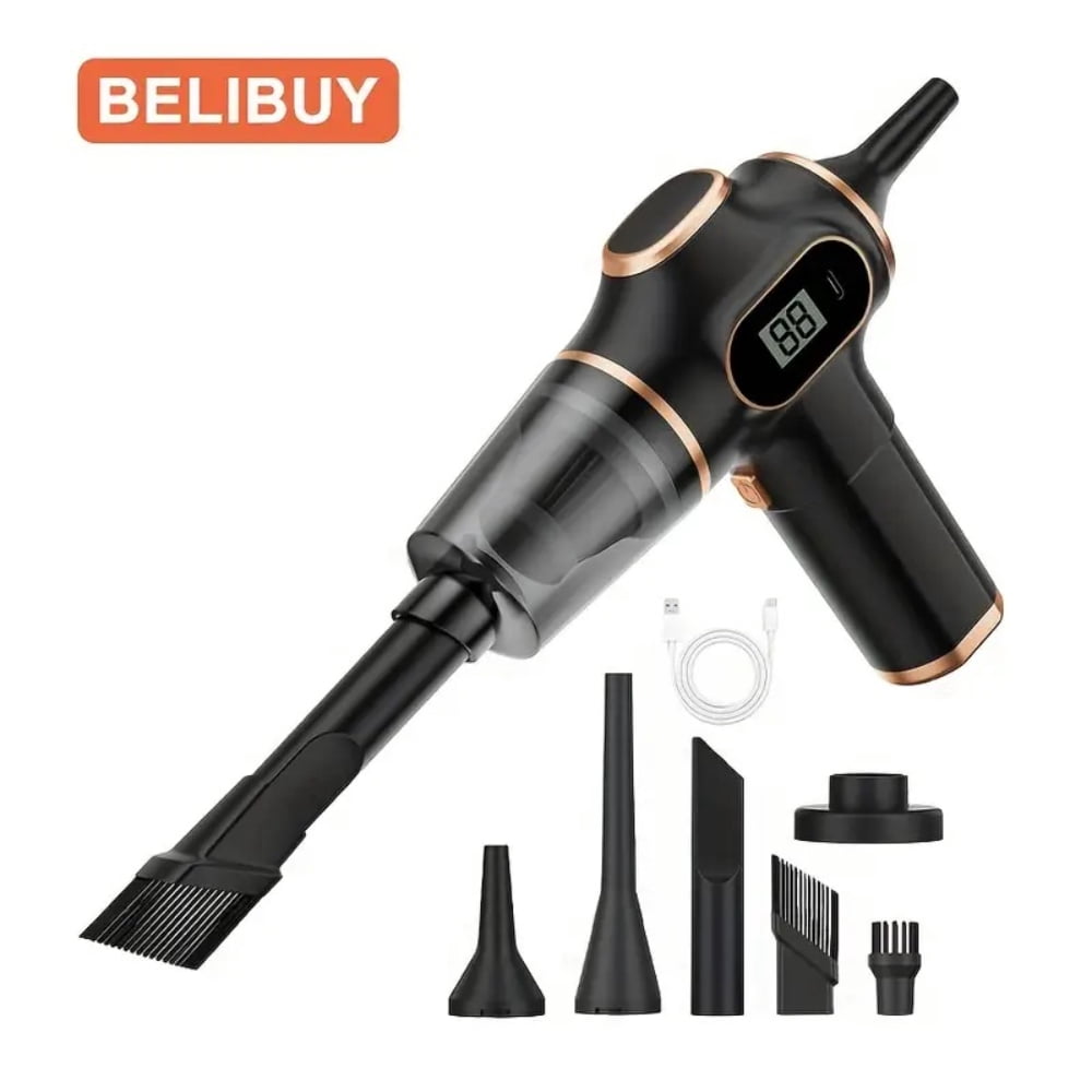 Handheld Car Vacuum High Power Portable Cordless LED Display 2 in 1 ...