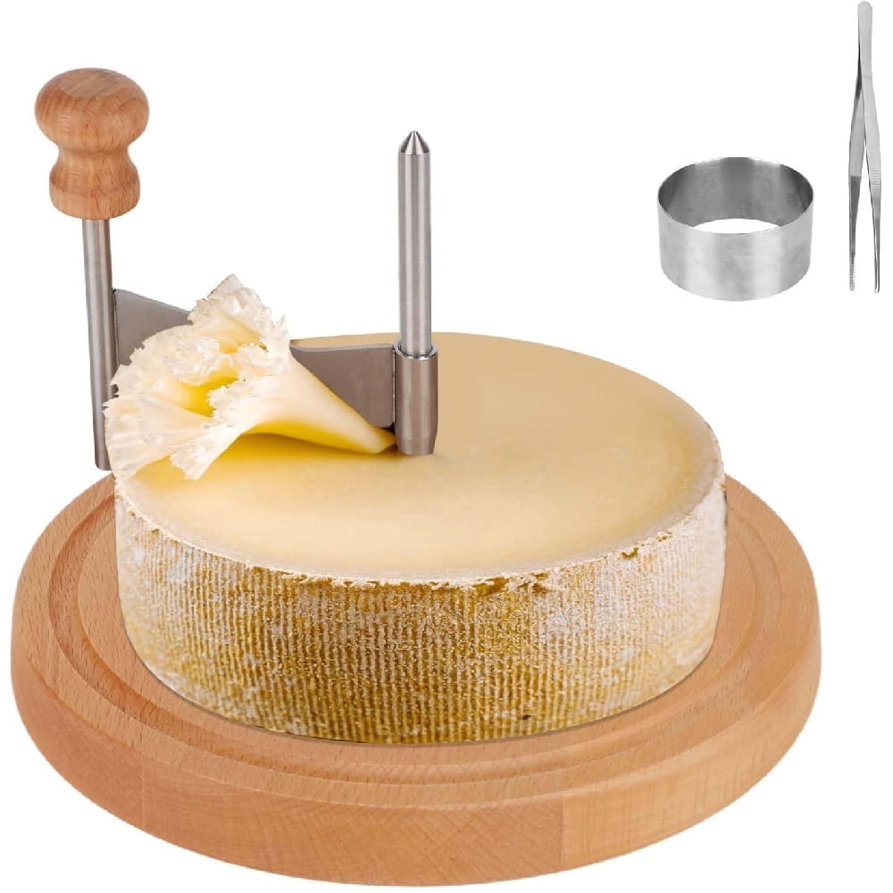 Handheld Wooden Cheese Curler Slicer Curls Maker with Stainless Steel ...