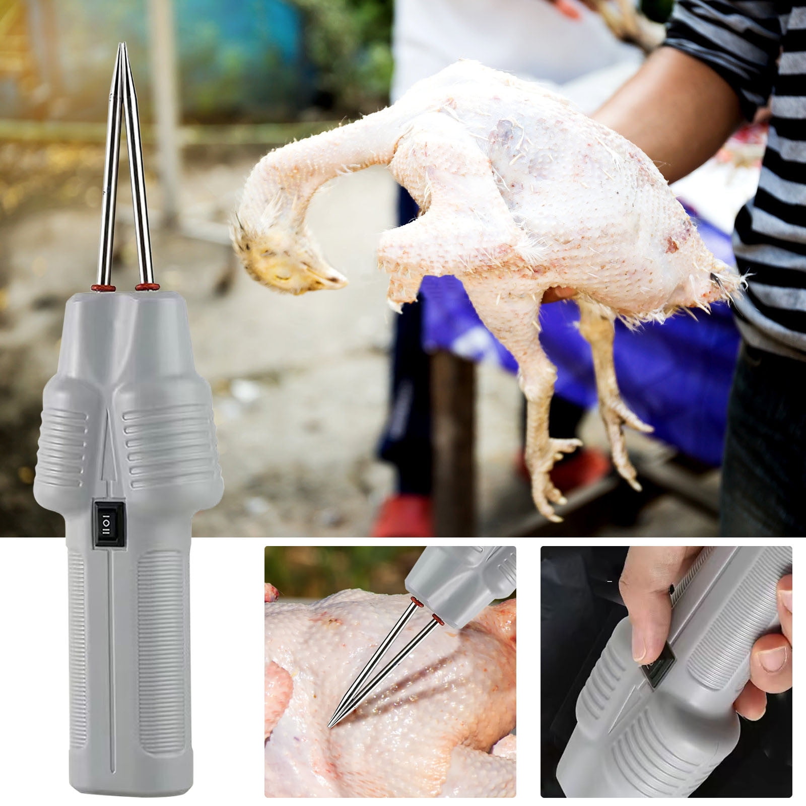 Handheld Chicken Plucker 45W 240RPM Poultry Remover Tool Portable ...