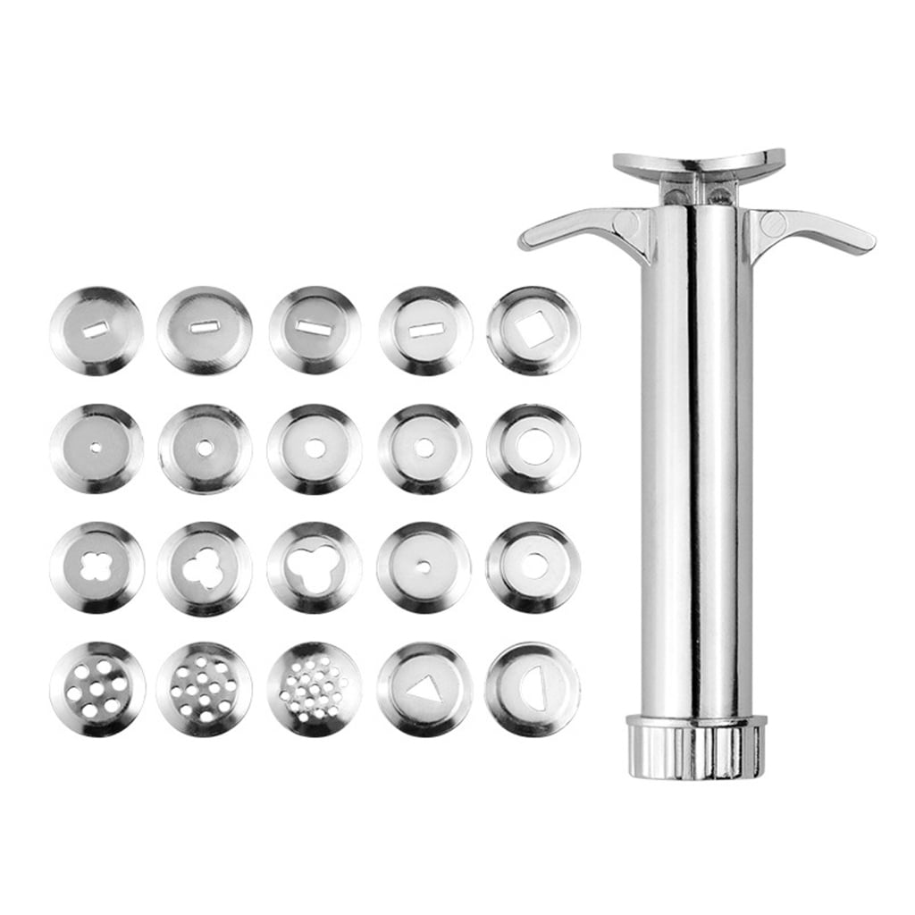 Handheld Clay Extruder Tool with 20 Tip Stainless Steel Sugar Paste ...