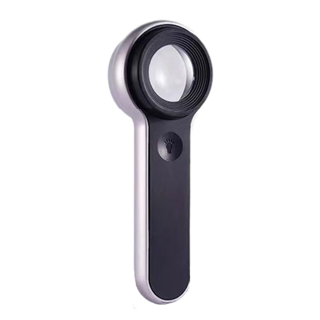 Handheld Clear Magnifying Glass with 6 LED Lights, 60X Handheld Large ...