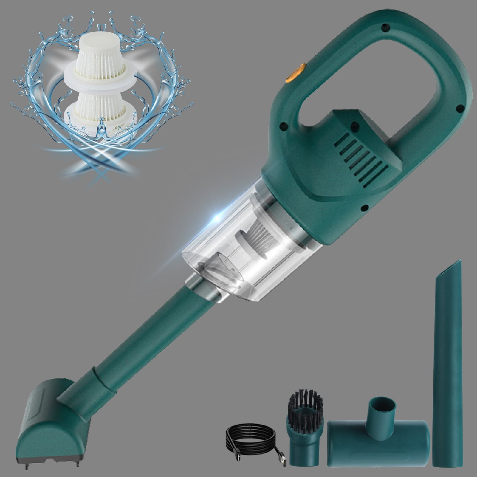 Handheld Cordless Car Vacuum Cleaner, Portable High-Power Wireless Car ...