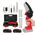 Handheld Cordless Chainsaw w/2 Battery Mini Electric Chainsaws ...