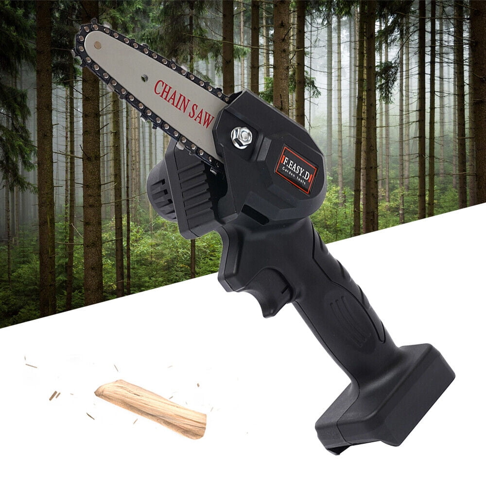 Handheld Cordless Electric Chainsaw Mini Small Wood Cutter Tool w ...
