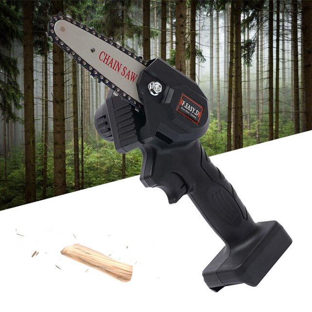 Handheld Cordless Electric Chainsaw Mini Small Wood Cutter Tool w ...