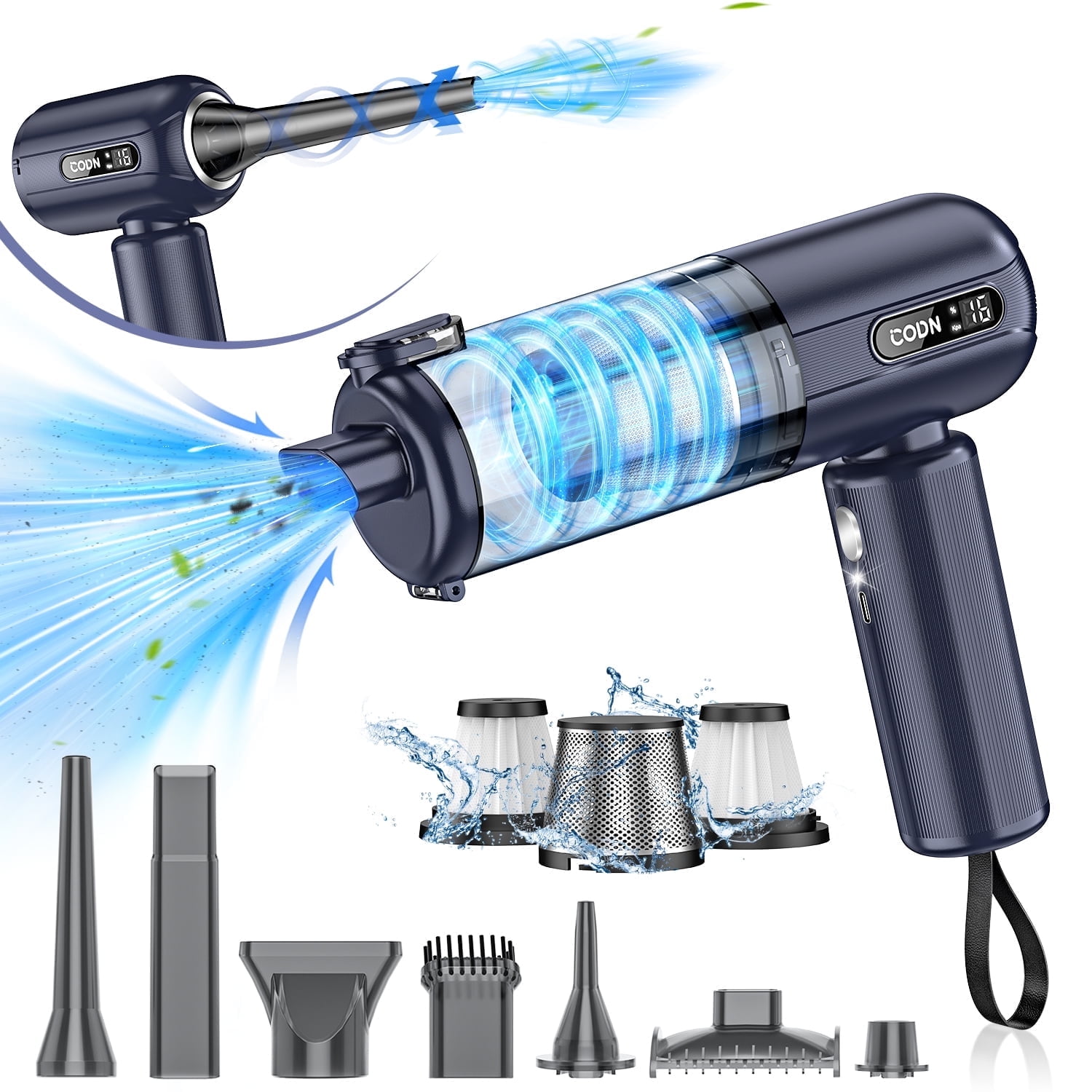 Handheld Cordless Vacuum Cleaner, 15000PA High Power Vacuum,Dust ...