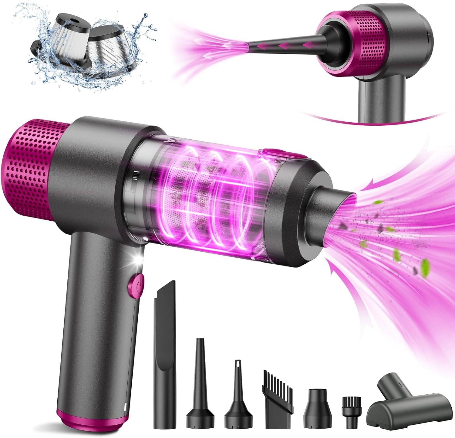 Handheld Cordless Vacuum Cleaner, 4-in-1 Portable Mini Vacuum Cleaner ...