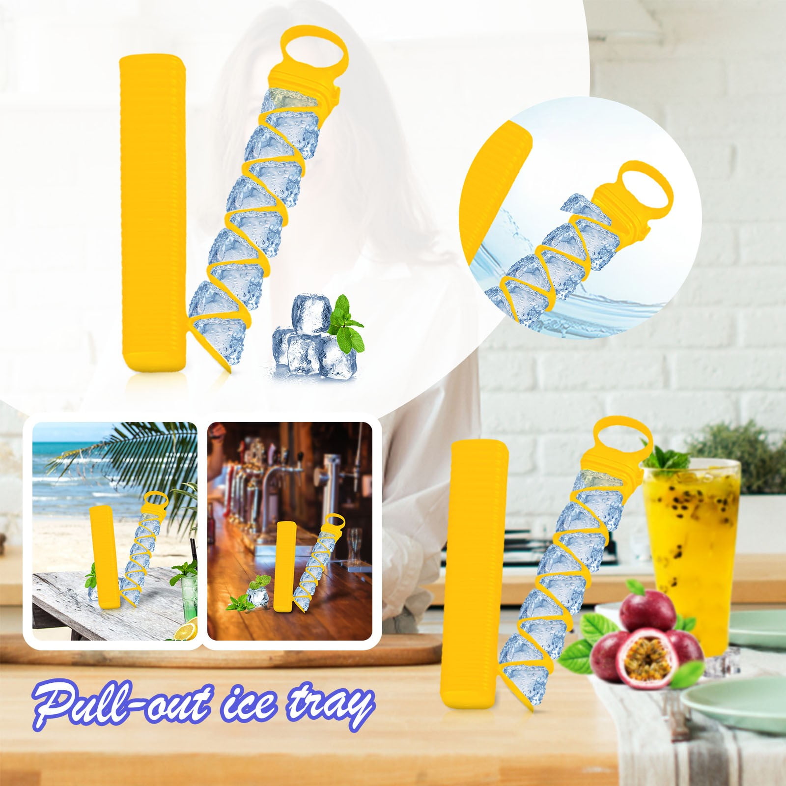 Handheld Creative Bow Shaped Pull Out Ice Tray Food Grade Plastic Ice ...