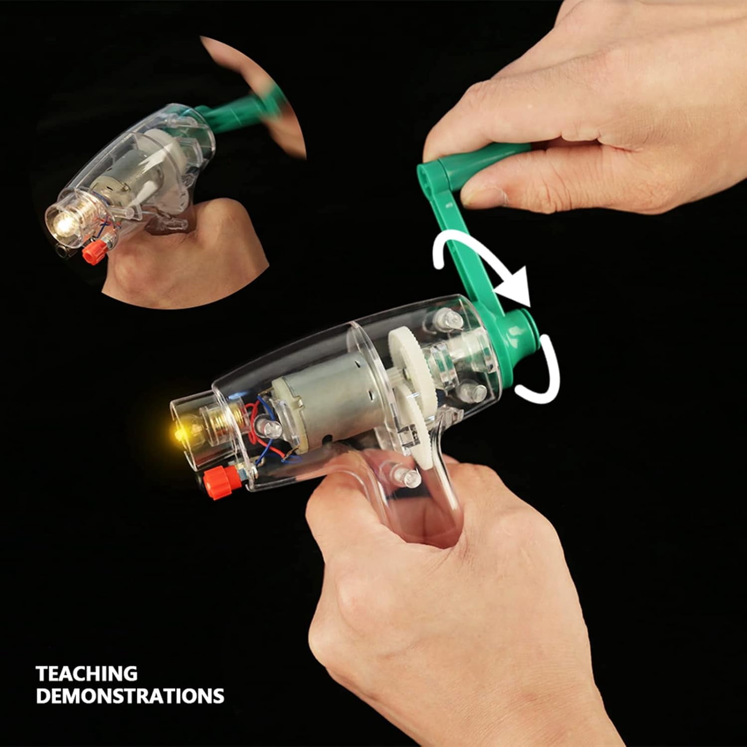 Handheld DC Crank Generator, Hand Crank Driven Electricity Generator ...
