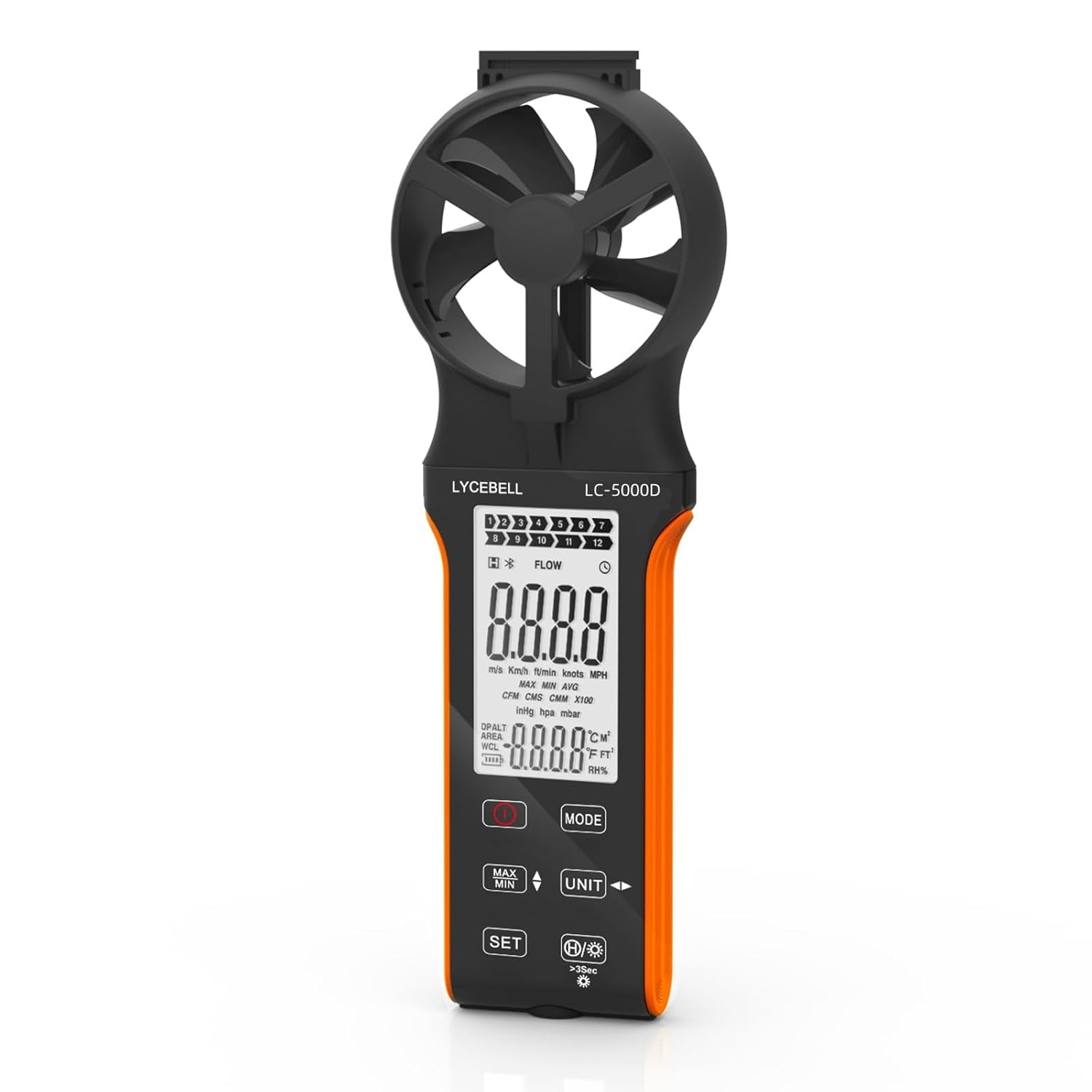 Handheld Digital Anemometer, Portable Wind Meter for Measuring Wind ...