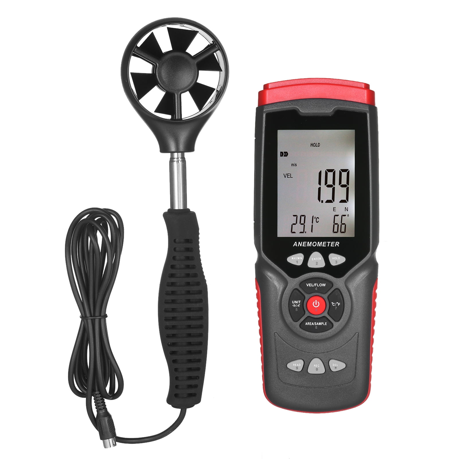 Handheld Digital Anemometer Professional Multifunction Anemograph With ...
