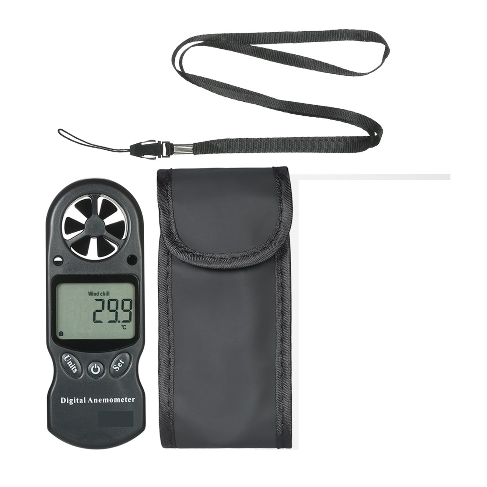 Handheld Digital Anemometer Wind Speed/Temperature/Wind Chill/Heat ...