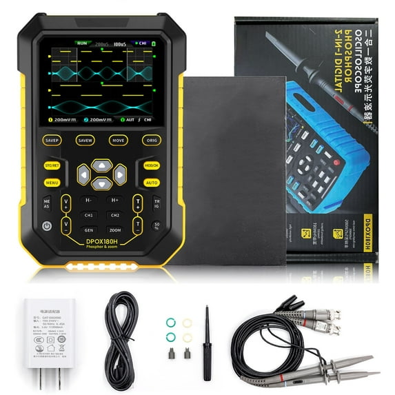 Handheld Digital Oscilloscope 180MHz Analog Bandwidth 500MSPS Sampling ...